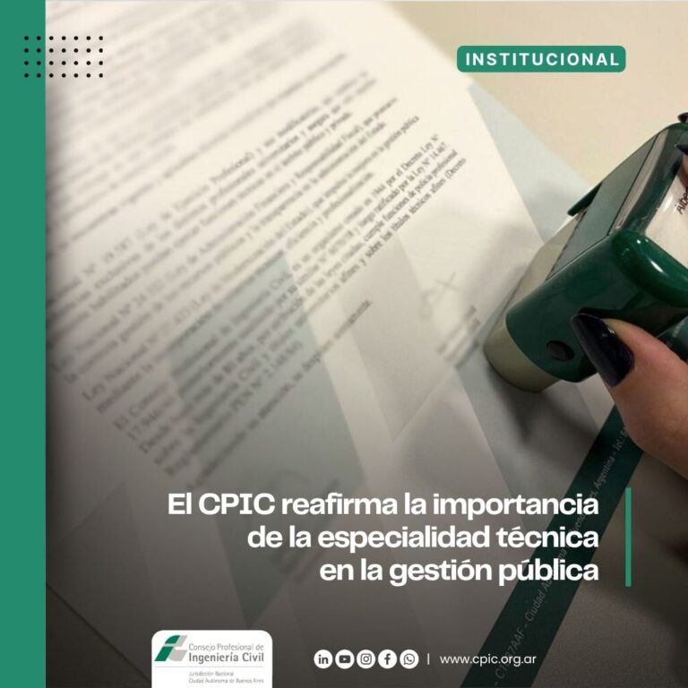 El Consejo Profesional de Ingeniería Civil reafirma la importancia de ...